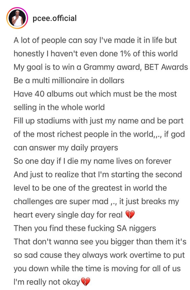 PCee official pens down his frustration - South Africa Rich And Famous